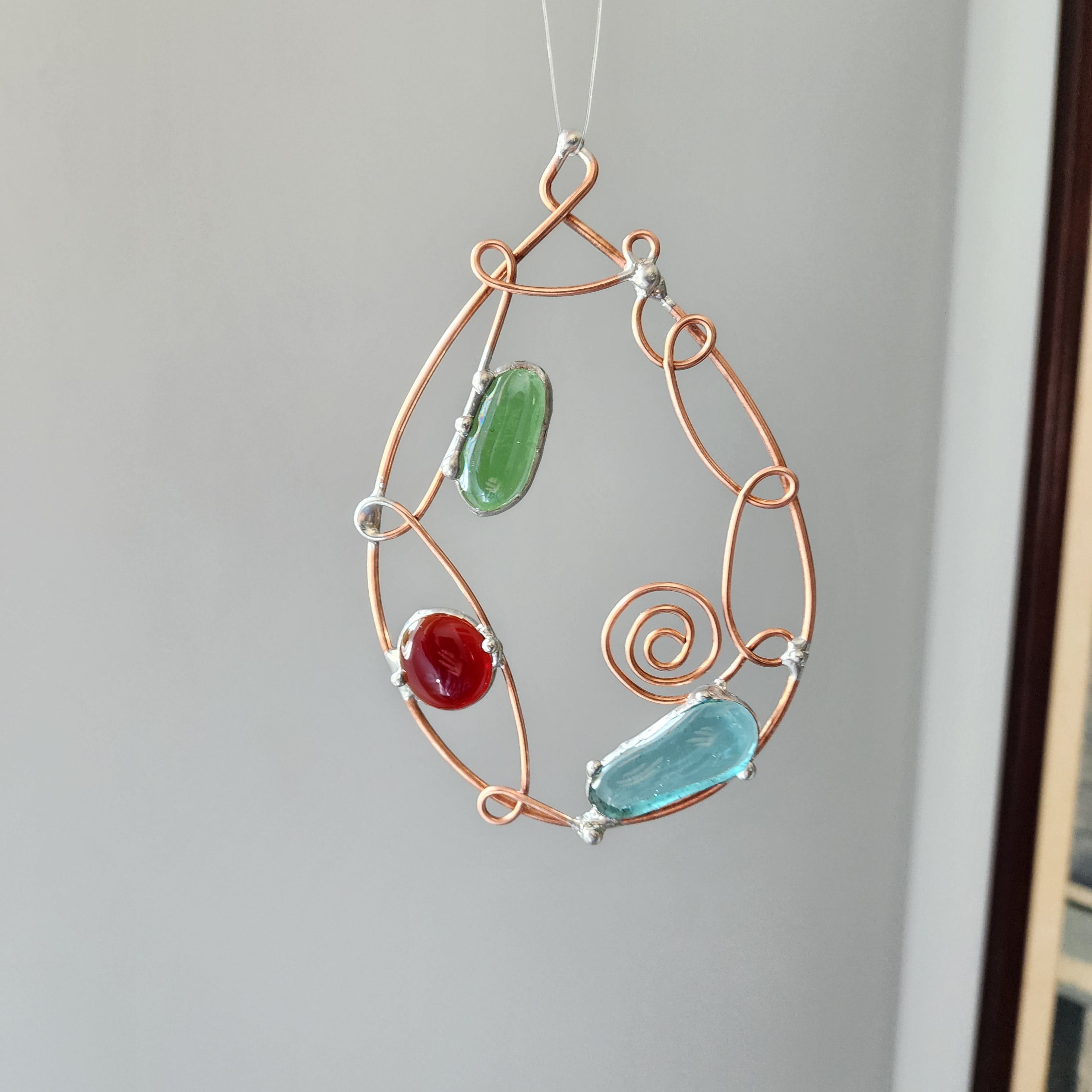 Oval Sun Catcher - SOLD – Bayou Glass Arts