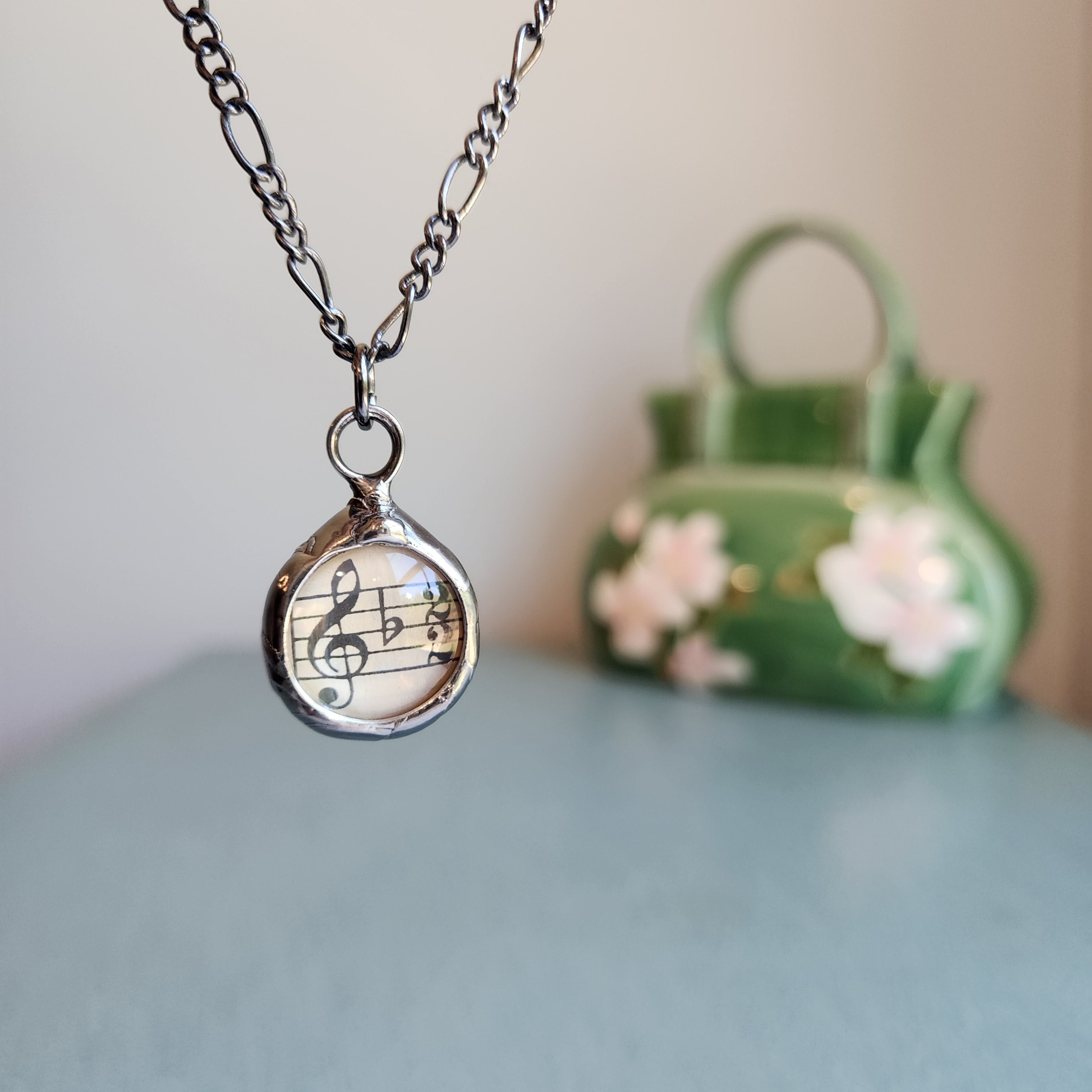 Musical Pendant, 1930s Sheet Music, Two Sided – Bayou Glass Arts