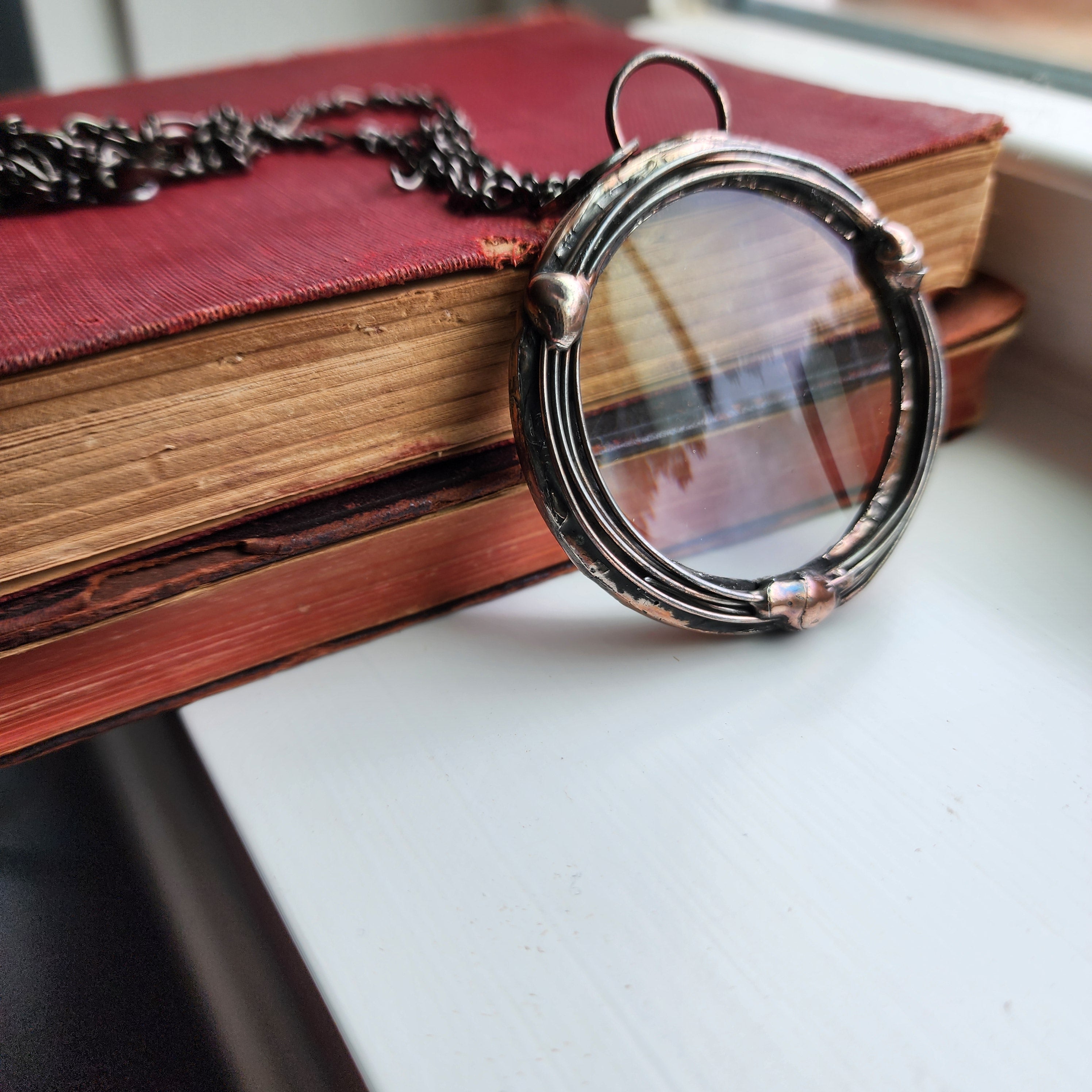 Copper Magnifying Glass Necklace - SOLD – Bayou Glass Arts