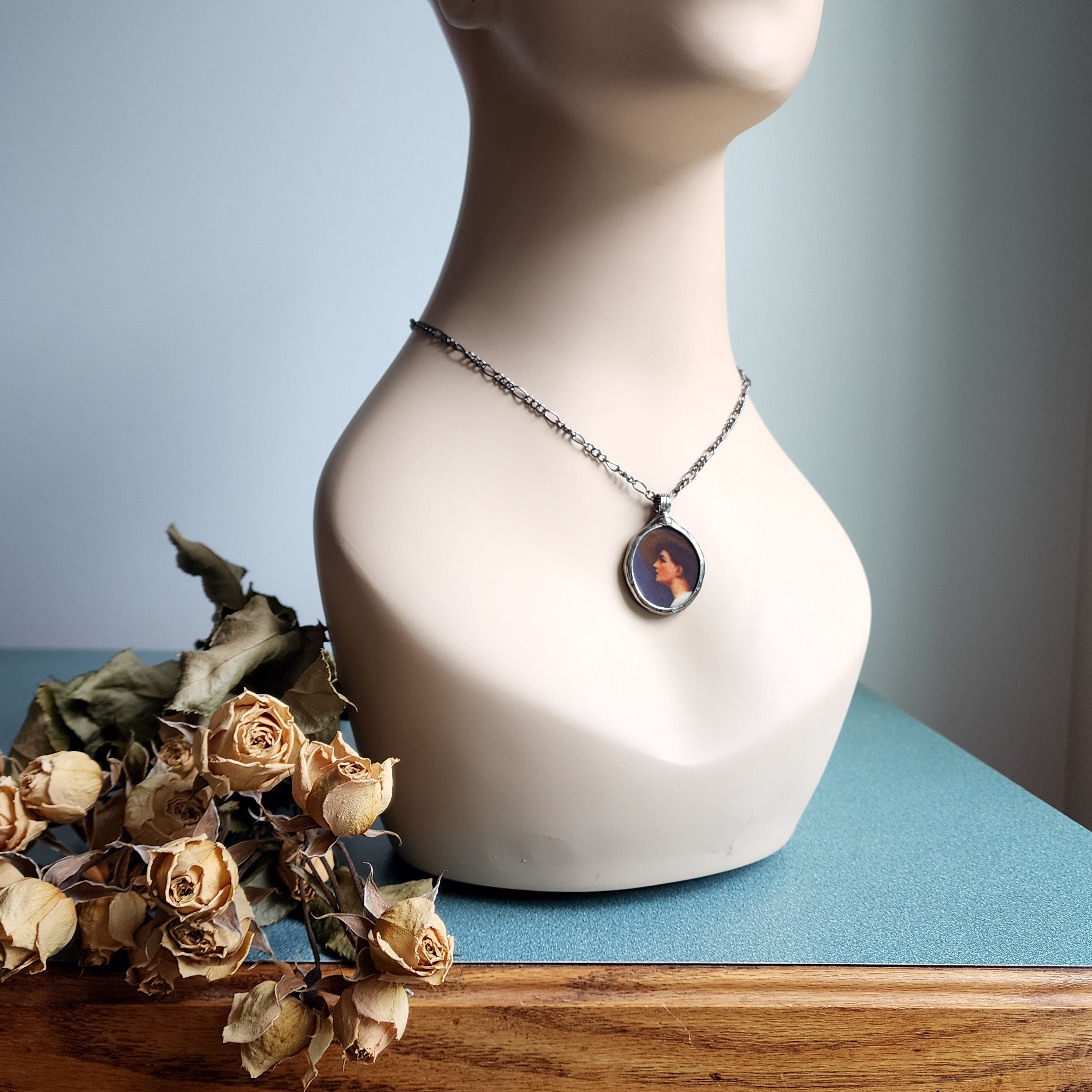 Artisan Crafted Upcycled China Plate, Porcelain Necklace | Bayou Glass Arts