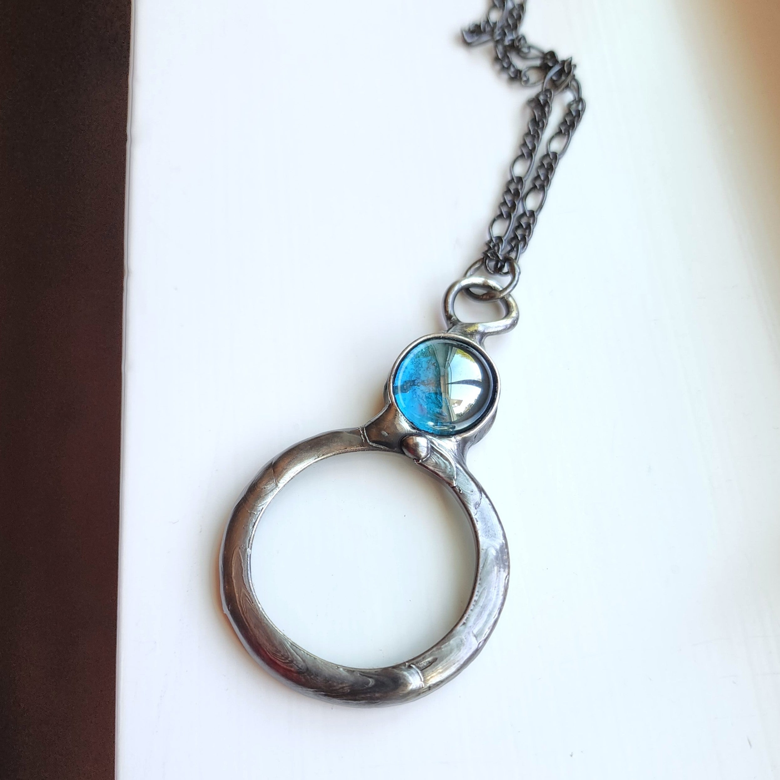 Handmade Small Magnifier Pendant Necklace | Bayou Glass Arts