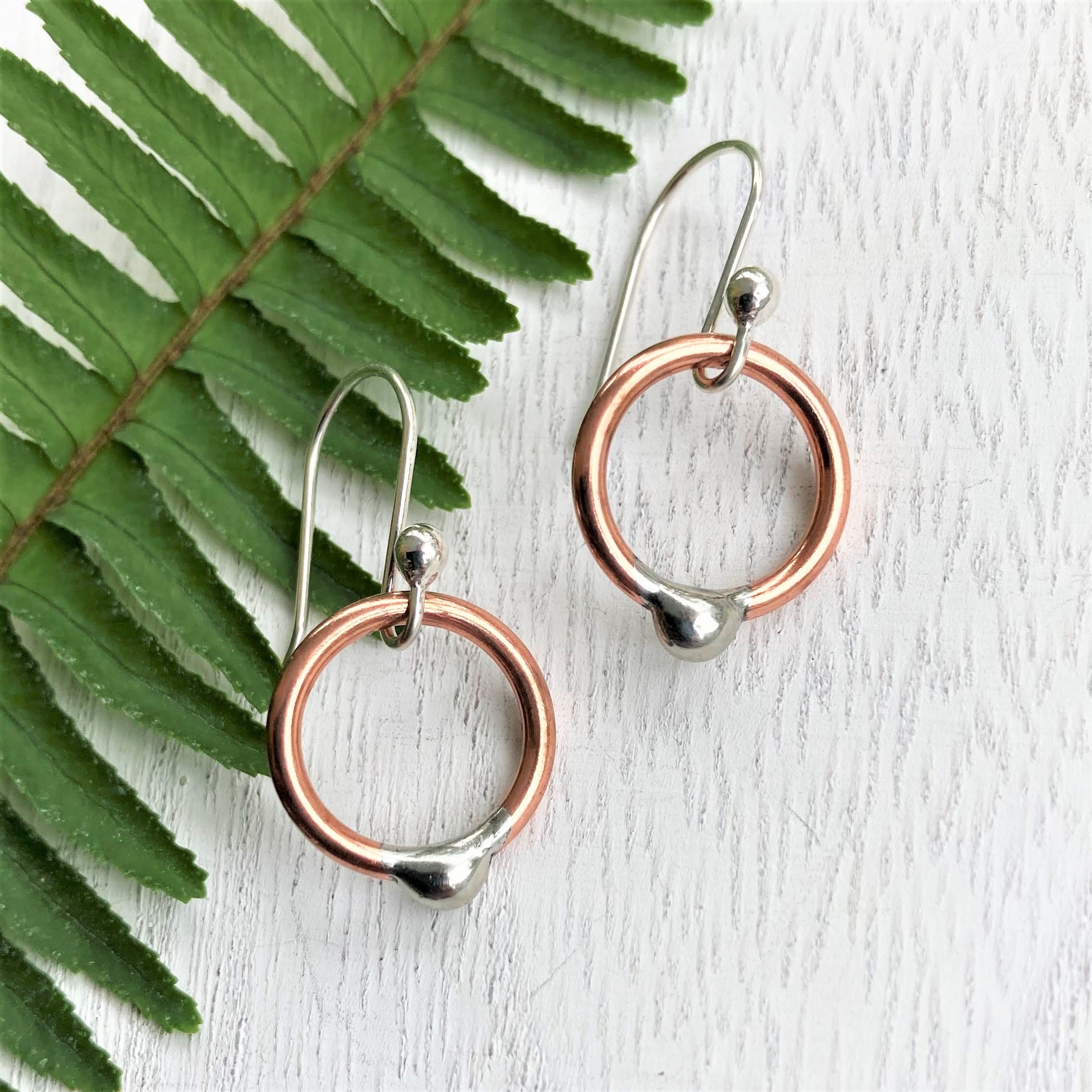Handmade Copper Hoop Earrings | Bayou Glass Arts