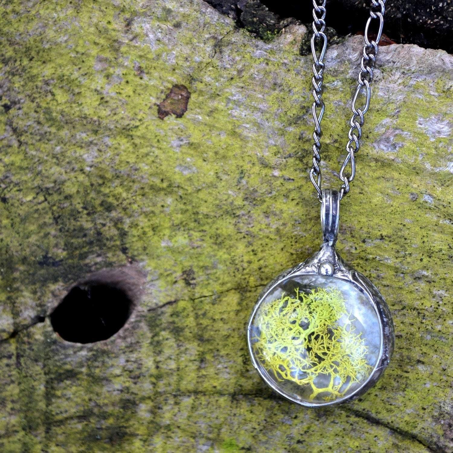 Handmade Moss Terrarium Necklace | Bayou Glass Arts